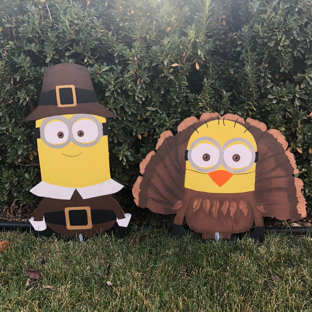 Thanksgiving Minion Wood Cutouts