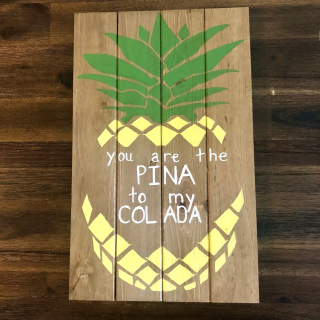 Pina Colada Love Sign